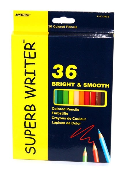 Олівці кольорові 36 кольори "Superb writer". Marco 4100-36СВ ...