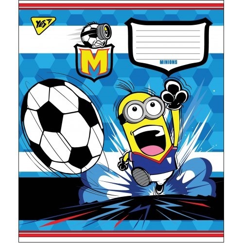 Зошит учнівський YES 12 аркушів, коса лінія без д/л /764517/ "MINIONS ...